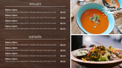 Menus for Digital Signage | MangoSigns